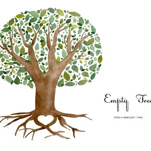 Watercolor Family Tree Creator, Family Genealogical Tree Watercolor ...