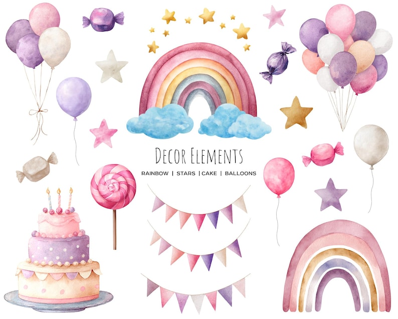 Watercolor Cute Unicorn Clipart Be Unicorn Birthday Clipart Girls ...