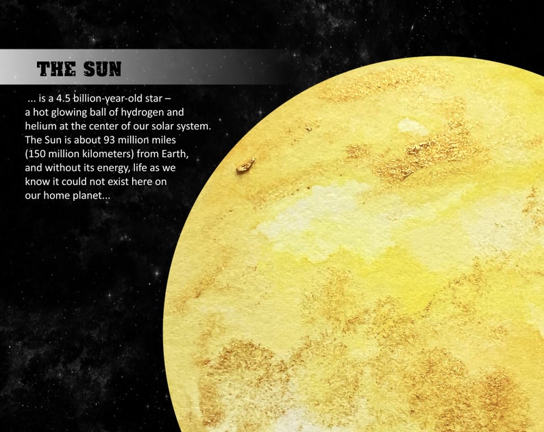 Watercolor Solar System Planets Clipart, Outer Space Galaxy ...