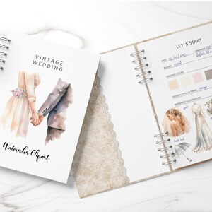 Watercolor Vintage Wedding Clipart. Retro Wedding Theme Clip Art ...
