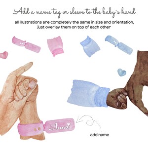 Watercolor Family Hands Clipart. Family Holding Hands in Hands. New ...