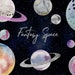Watercolor Solar System Planets Clipart, Outer Space Galaxy ...