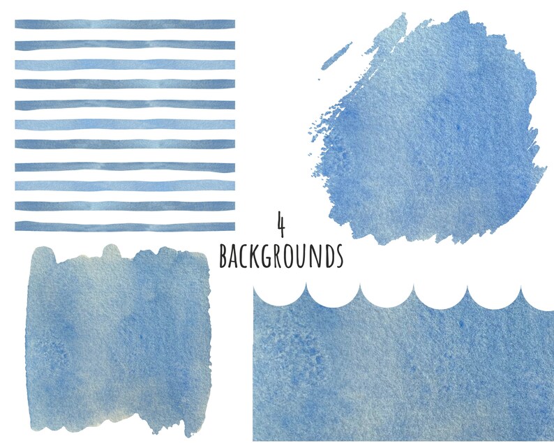 Watercolor Nautical Clipart. Marine Elements Clip Art Lighthouse ...