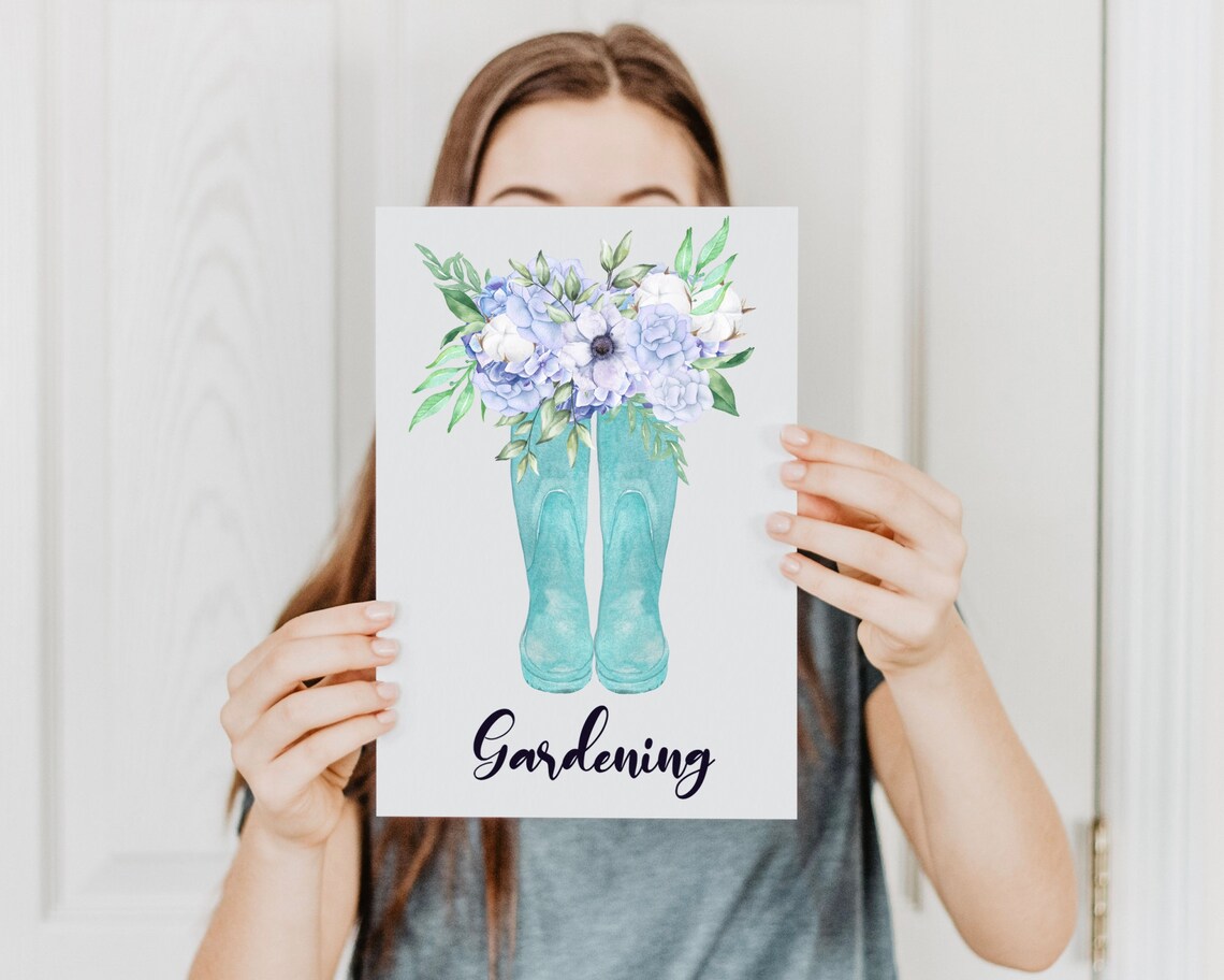 Watercolor Wellies With Flowers Clipart. Floral Rain Boots 6 PNG ...