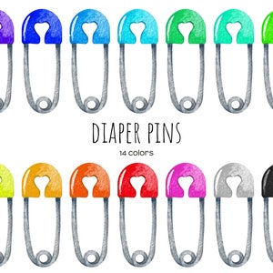 Watercolor Rainbow Safety Pin Clipart (PNG Digital Download) - Etsy