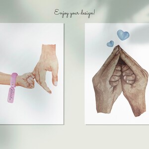 Watercolor Family Hands Clipart. Family Holding Hands in Hands. New ...