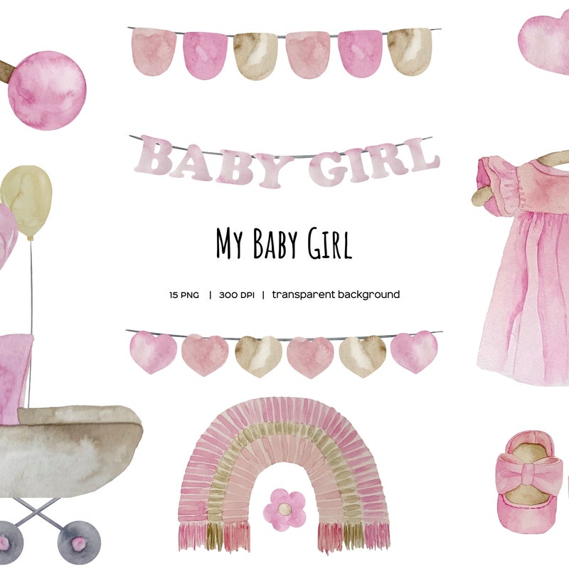 Its a Girl Clipart - Etsy