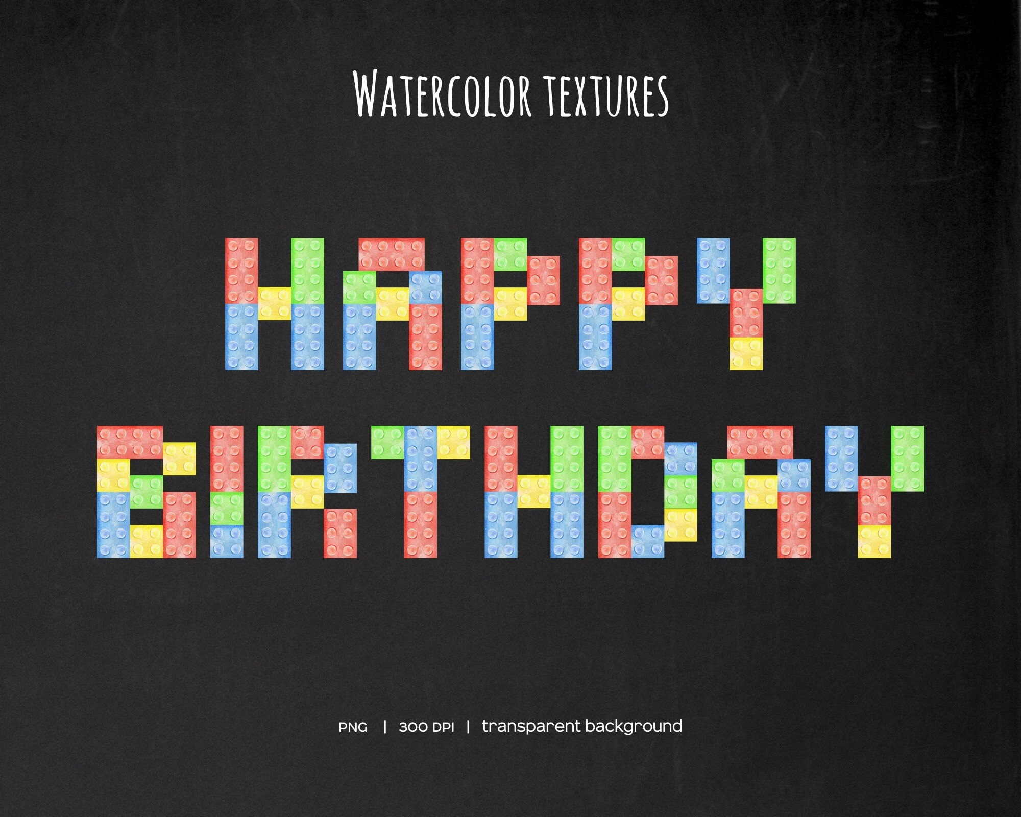 Watercolor Building Bricks Alphabet Clipart. Toy Letters A-Z. Plastic ...