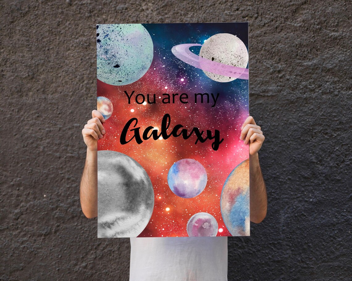 Watercolor Planets Clipart. Magic Solar System Illustration. Watercolor ...