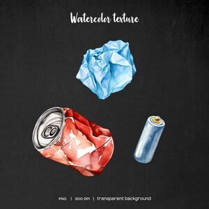 Watercolor Eco Lifestyle Clipart: Zero Waste PNG Set - Etsy