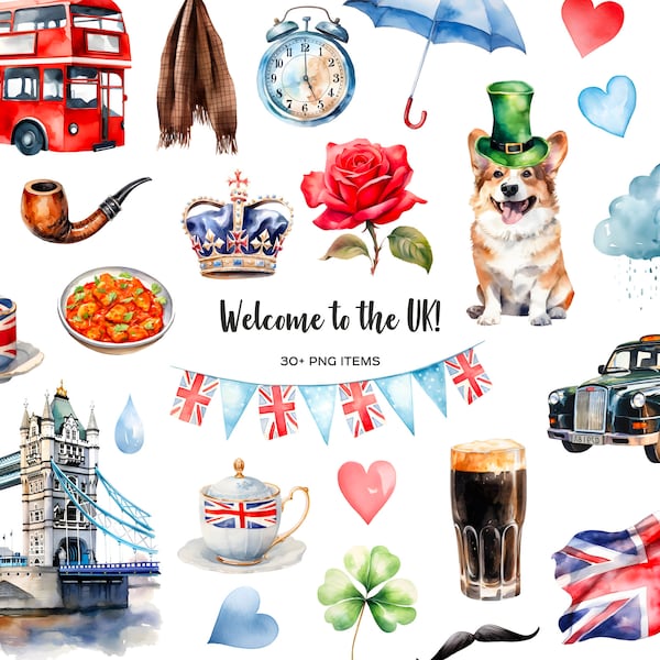 British Clipart - Etsy