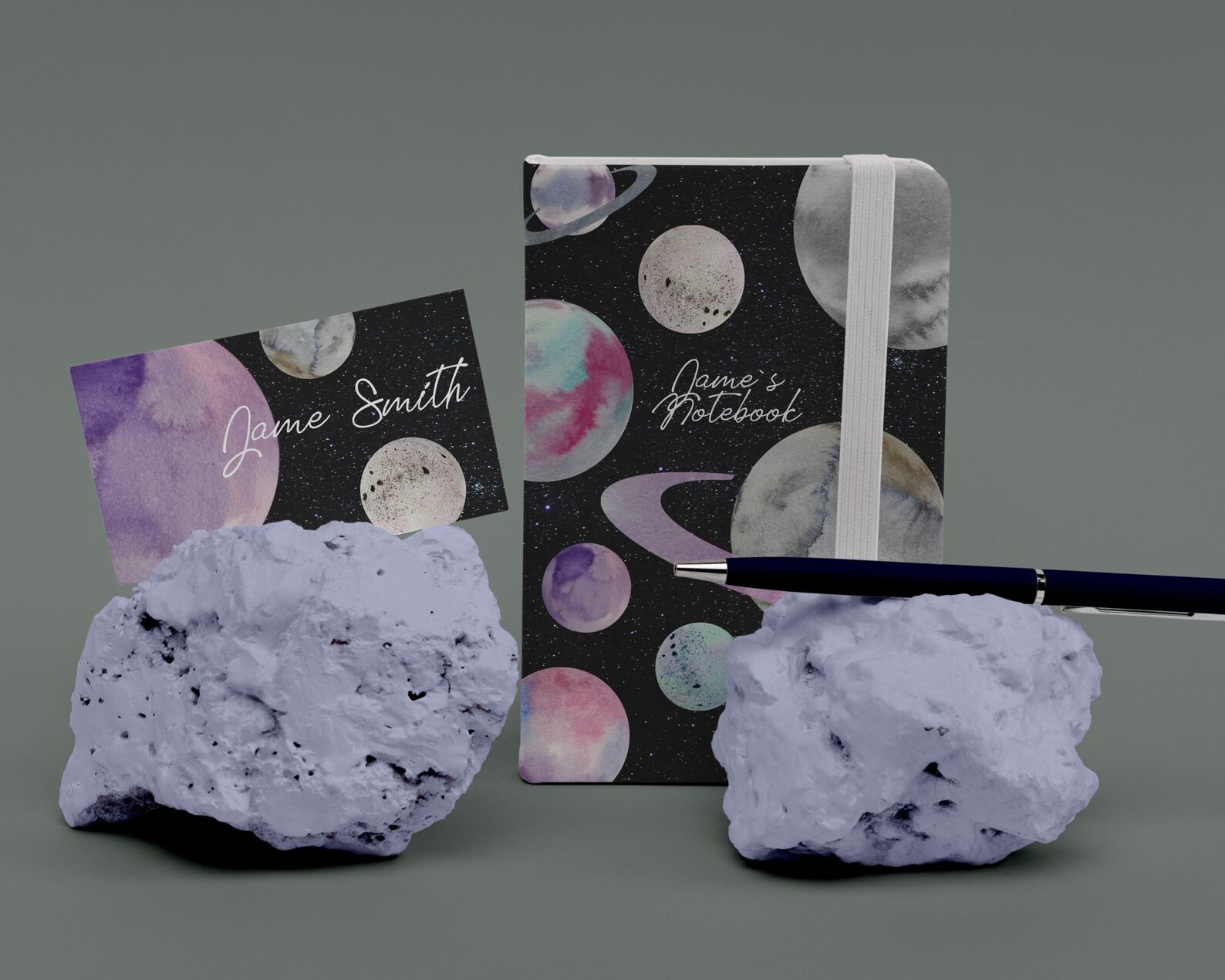 Watercolor Planets Clipart: Foil Solar System Graphics (digital ...