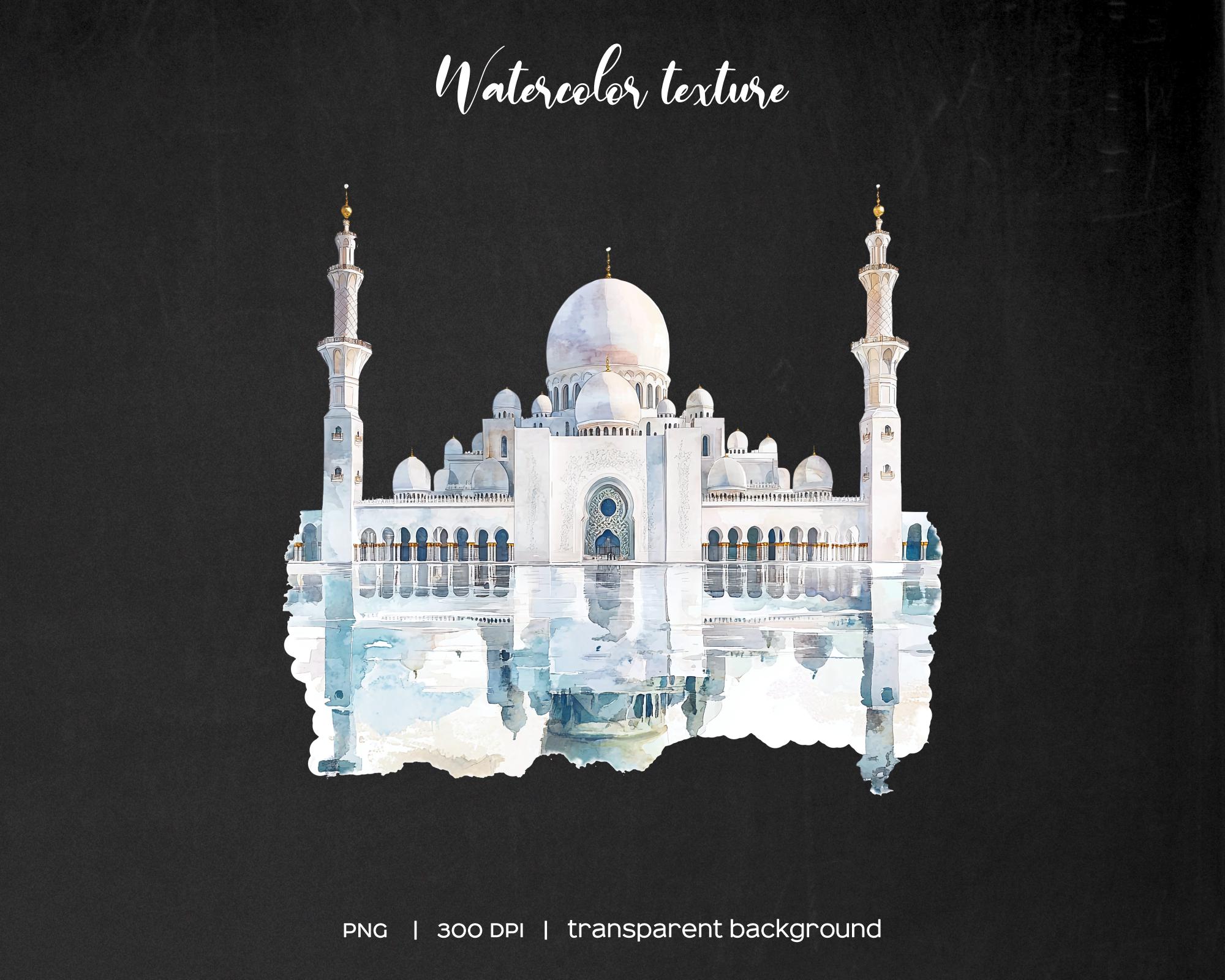 Watercolor UAE Clipart: Emirati Symbols, Dubai & Abu Dhabi (PNG Digital ...