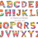 Watercolor Letters Pinata Clipart: Mexican Alphabet (PNG Digital ...