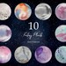Watercolor Planets Clipart: Foil Solar System Graphics (digital ...