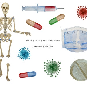 Watercolor Human Organs Clipart. Anatomy Human Body Parts PNG. Medical ...