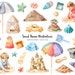Watercolor Sand Games Clipart: Summer Beach Set (31 PNG) - Etsy