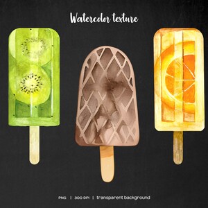Watercolor Ice Cream Clipart: Summer Food PNG Bundle (20 Items) - Etsy