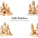 Watercolor Sand Castle Clipart. Tender Summer Beige Sandcastle 8 PNG ...