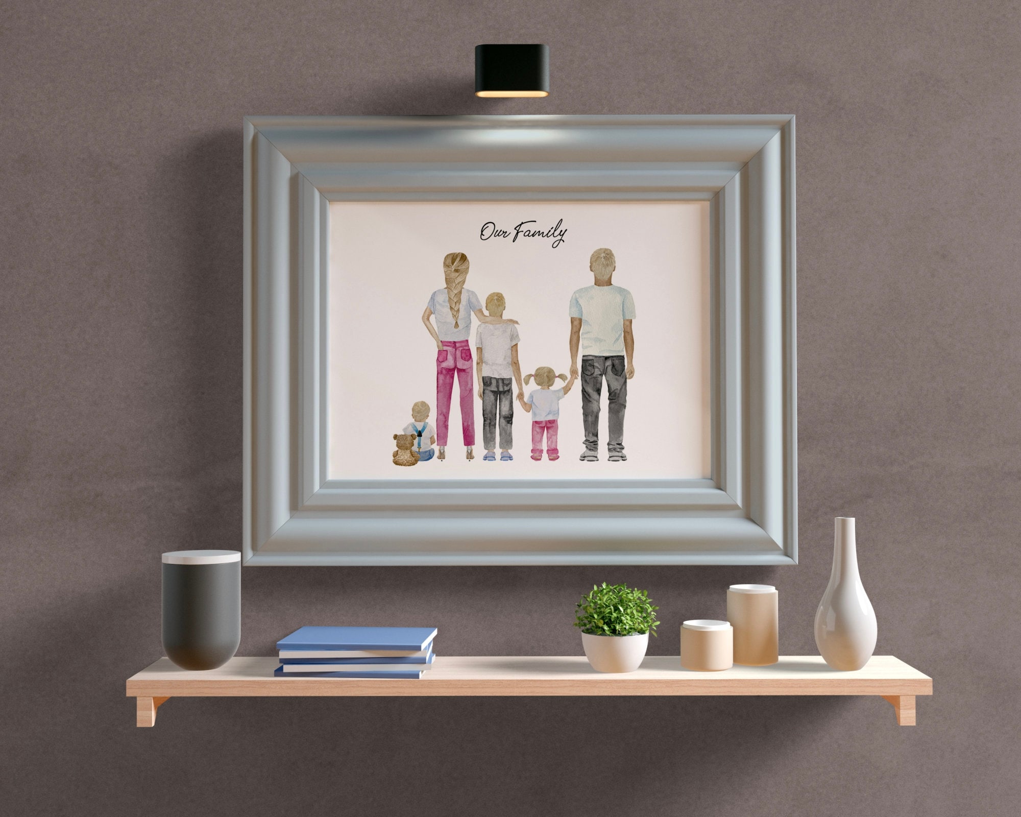 Watercolor Family Back Print. Family Figures Clipart. Its My Family ...