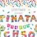 Watercolor Letters Pinata Clipart: Mexican Alphabet (PNG Digital ...