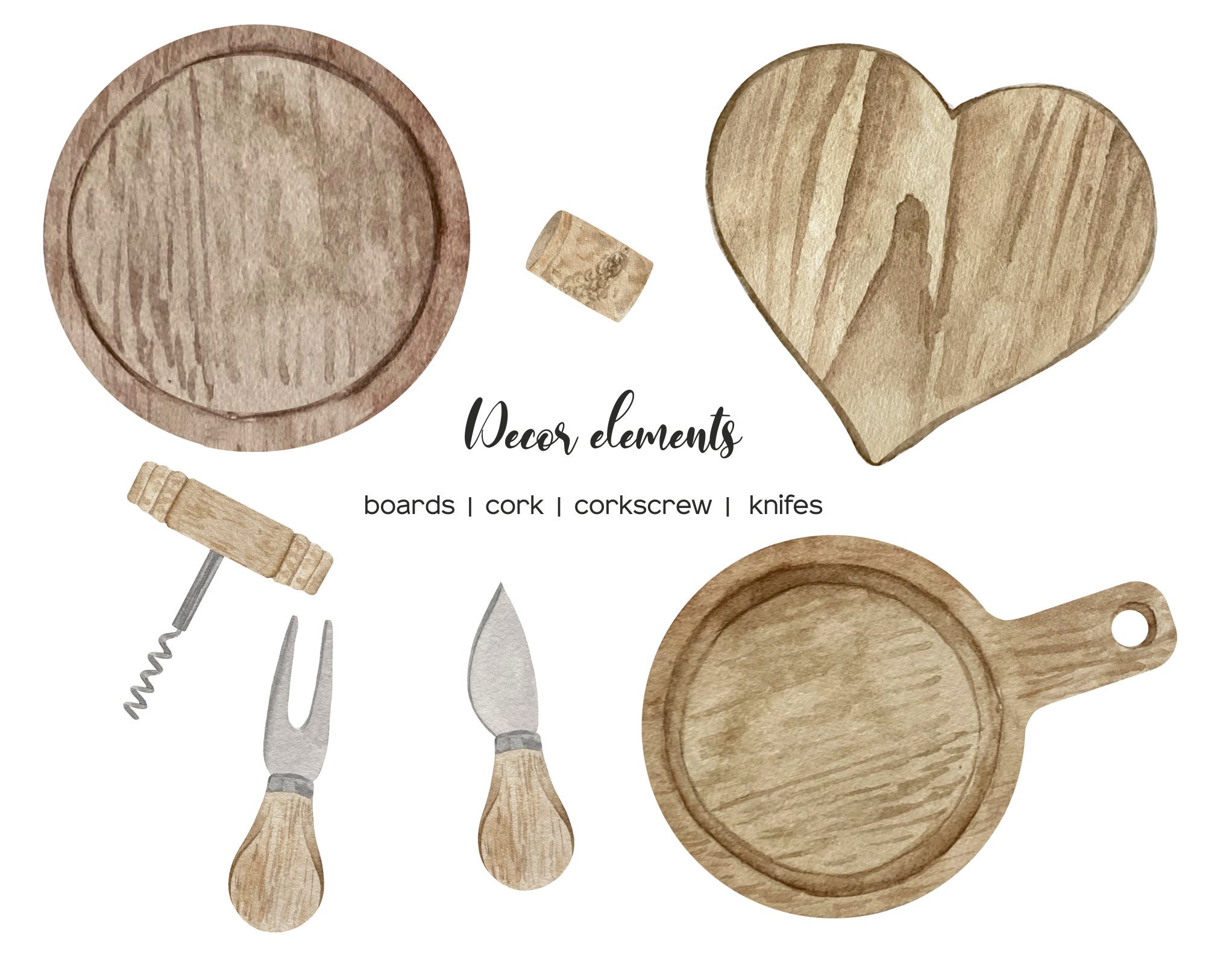 Watercolor Cheese Clipart, Wine and Cheese Illustration, Cheese Plate ...