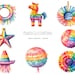 Watercolor Pinata Clipart: Mexican Fiesta PNG Set (digital Download) - Etsy