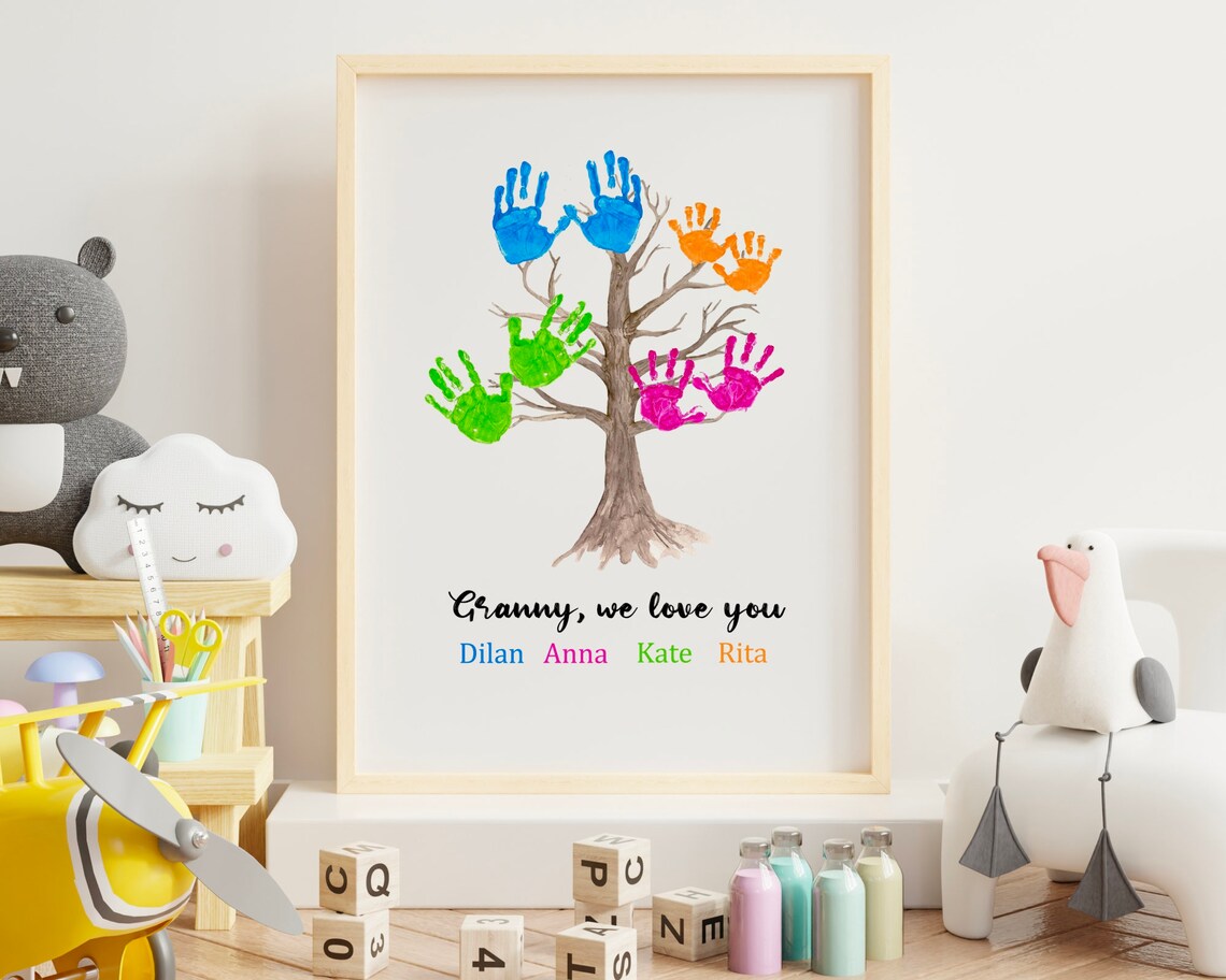 Watercolor Family Tree Clipart. Handprint Family Tree Clipart ...