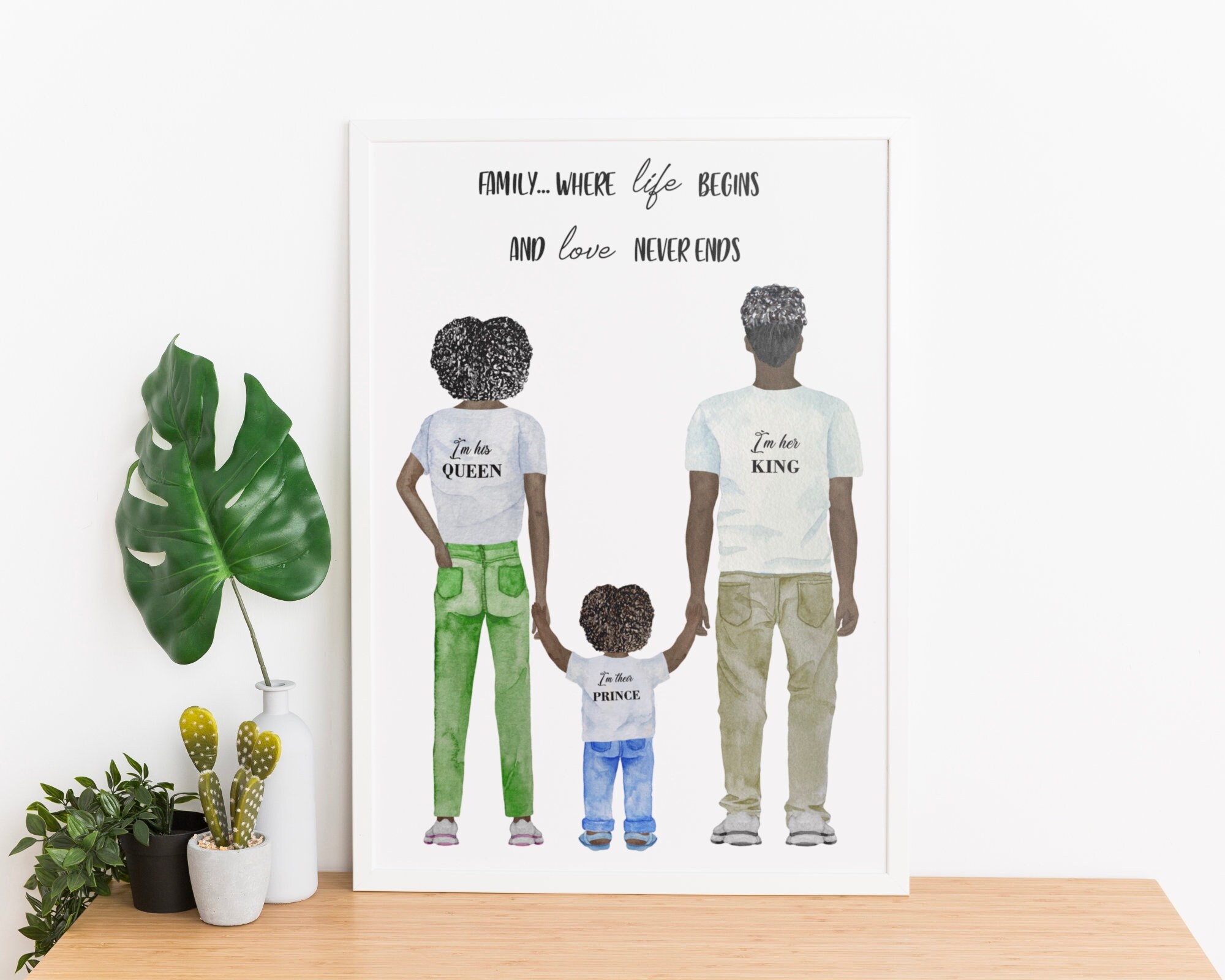 Watercolor Family Back Print. Family Figures Clipart. Its My Family ...