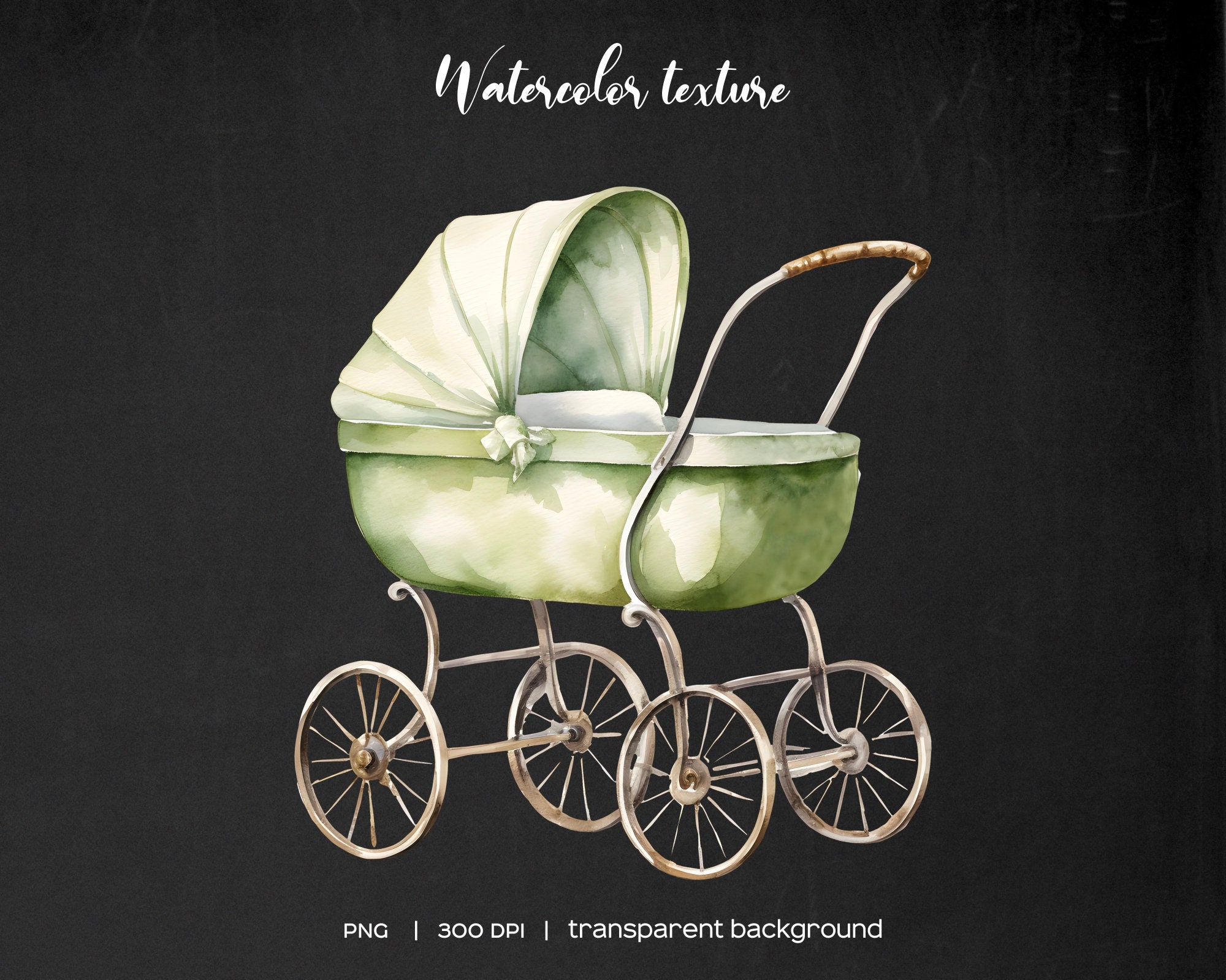 Watercolor Baby Clipart. Newborn Baby Clip Art. Pastel Beige and Green ...