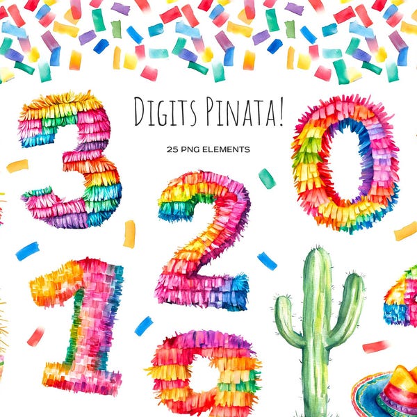 Numbers Pinatas - Etsy