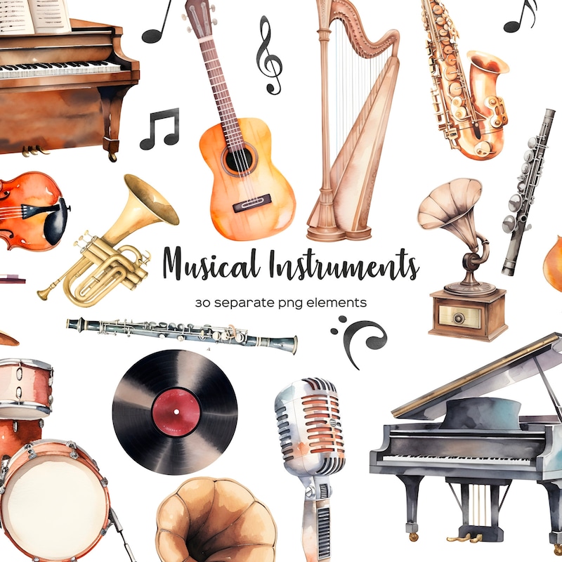 Music Instrument Art - Etsy