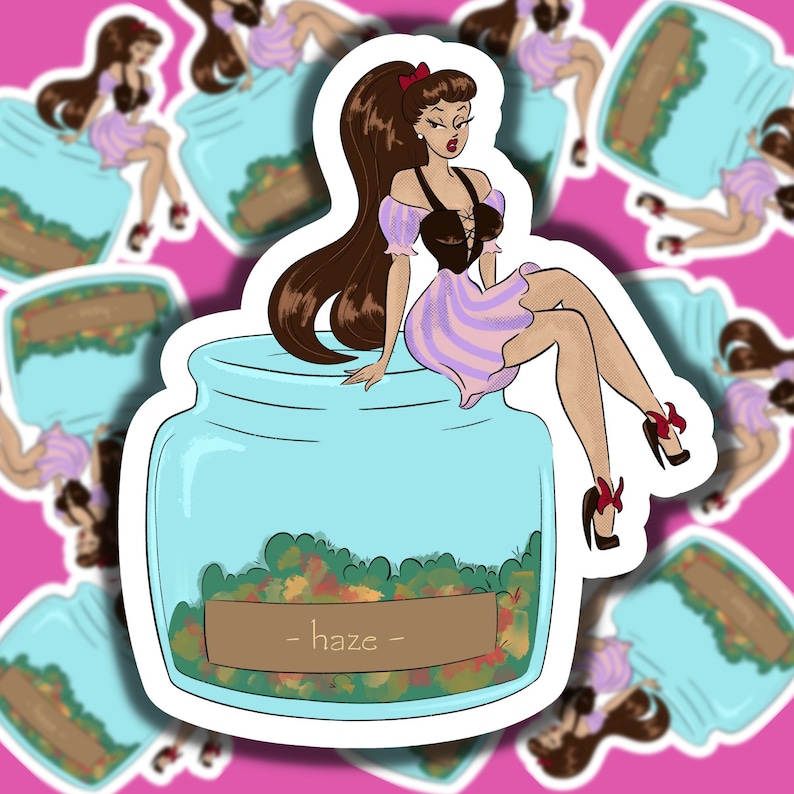 BUD BABES Stickers. Stoner Girl Stickers Ouid 420 Bud Babe - Etsy