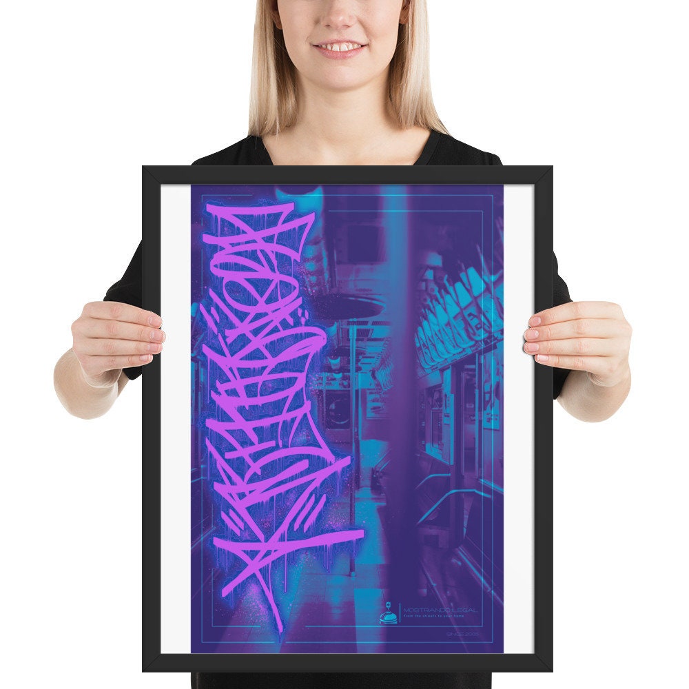 Framed Subway Tag Graffiti Poster - Etsy