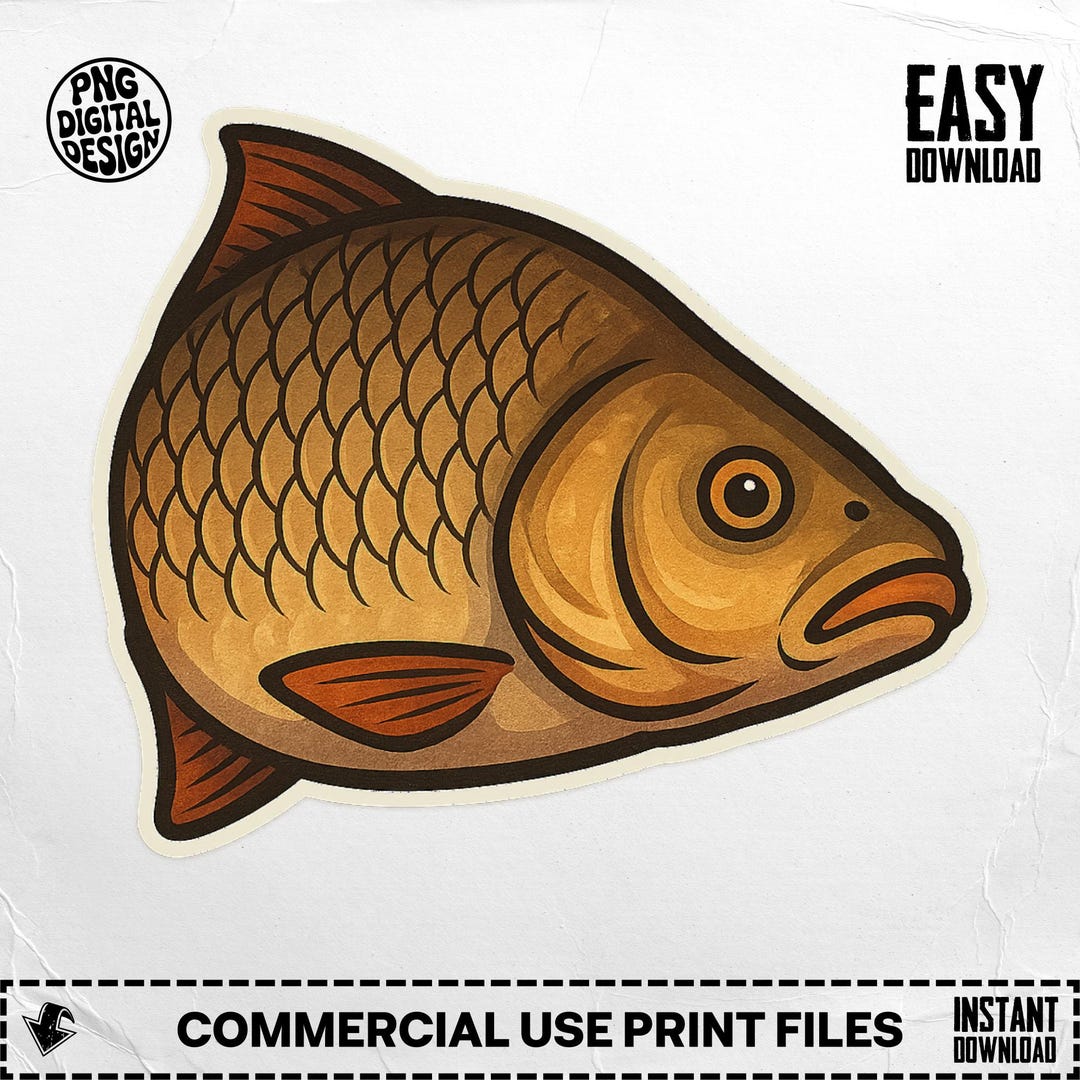 Carp Fish PNG, Carp Clipart, Fish Png, Fishing Png, T-shirt Design ...