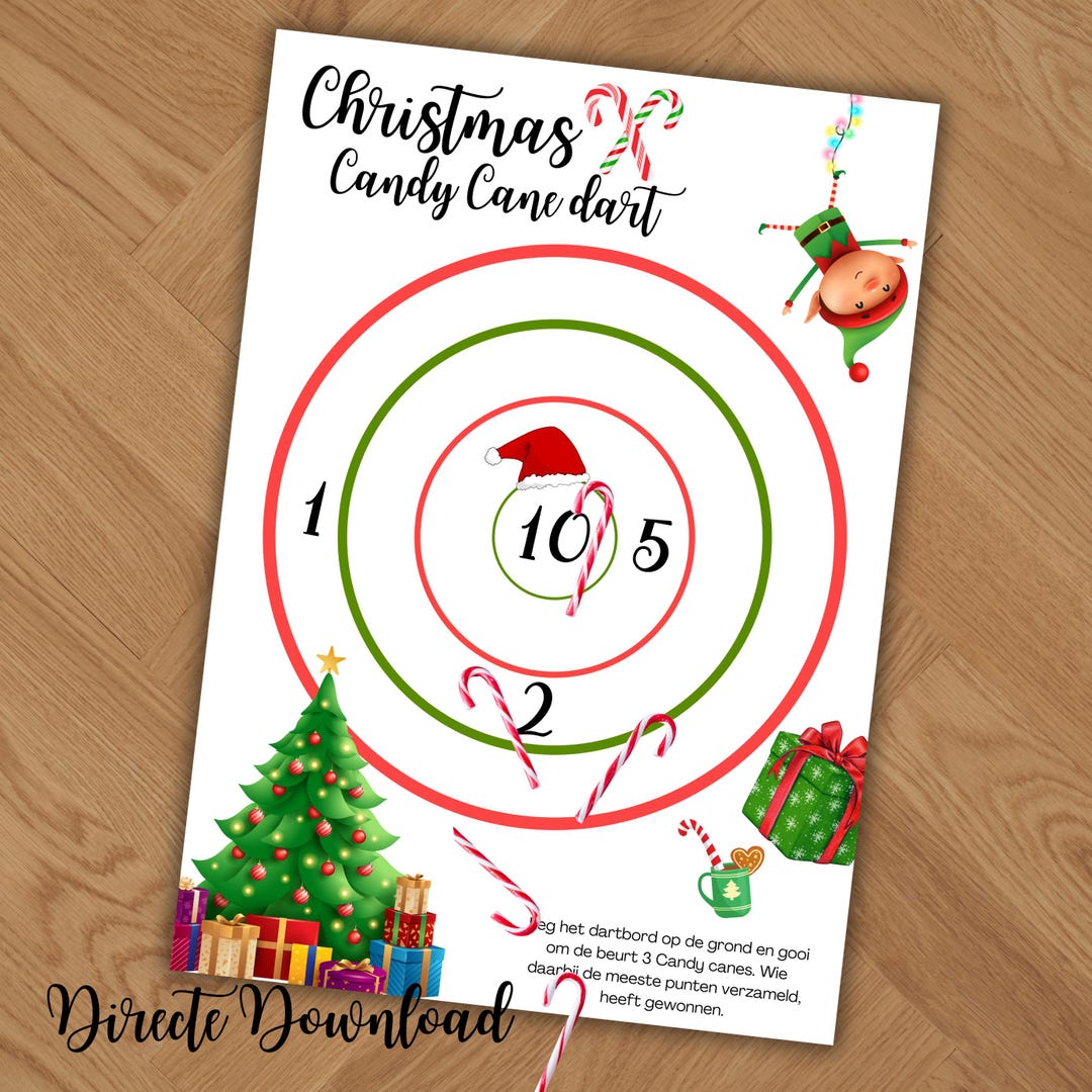 Christmas Candy Cane Dart, Christmas Eve Games, Family Christmas ...