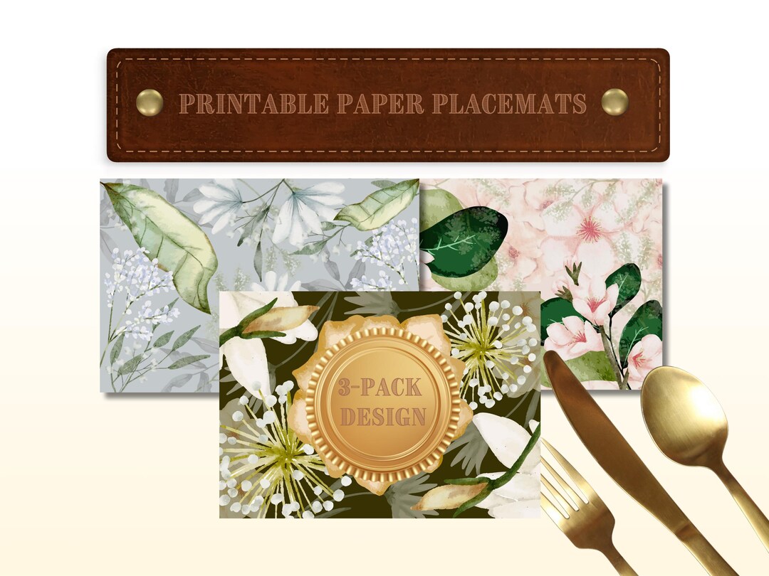 Paper Placemats Spring | Instant Download | Printable | Digital - Etsy