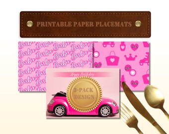 Paper Placemats Barbie Girl Instant Download Printable Digital Party ...
