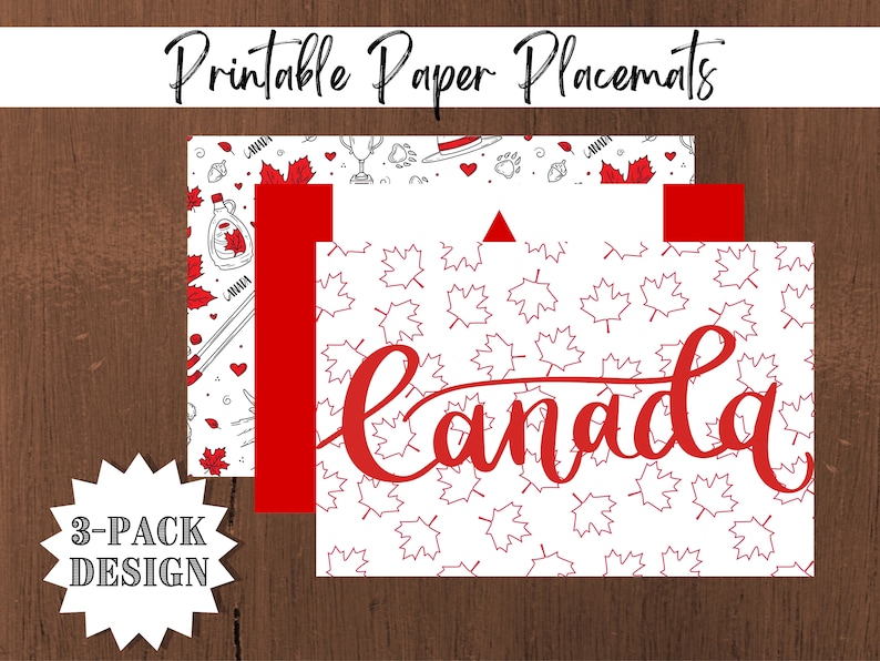 Paper Placemats Canada Day Instant Download Printable - Etsy