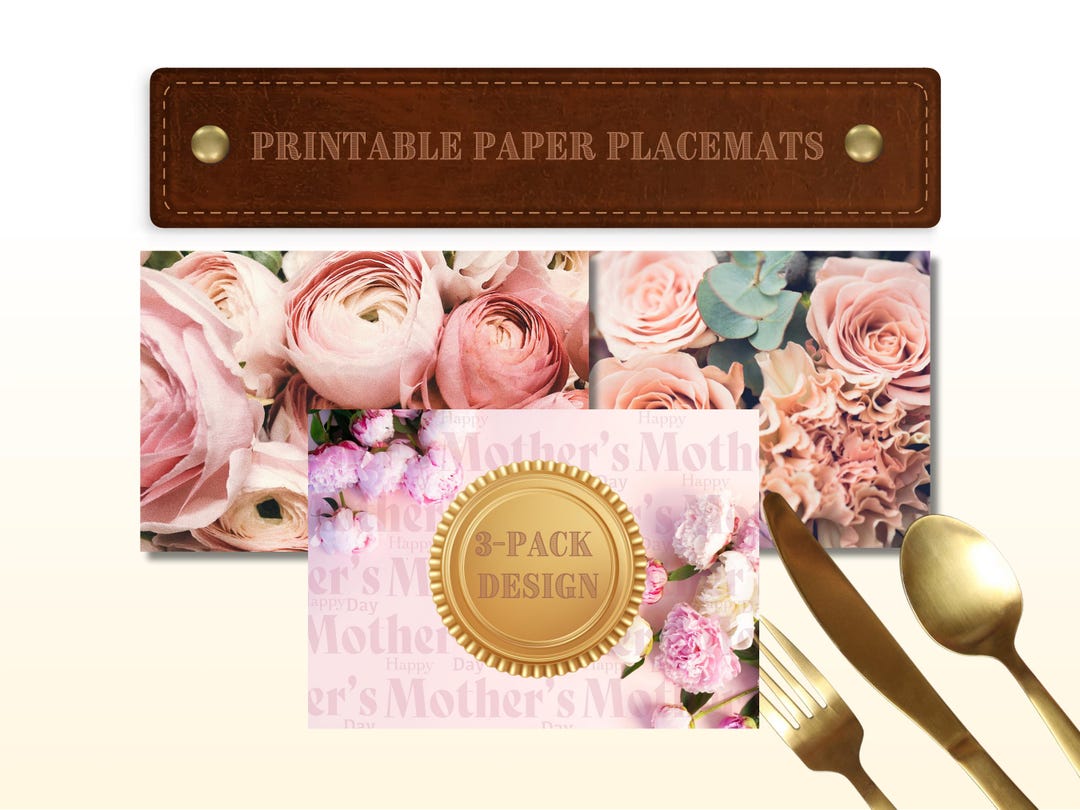 Paper Placemats | Mothers Day | Instant Download | Printable | Digital ...