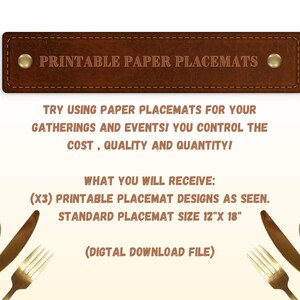 Paper Placemats | Happy Birthday | Instant Download | Printable ...