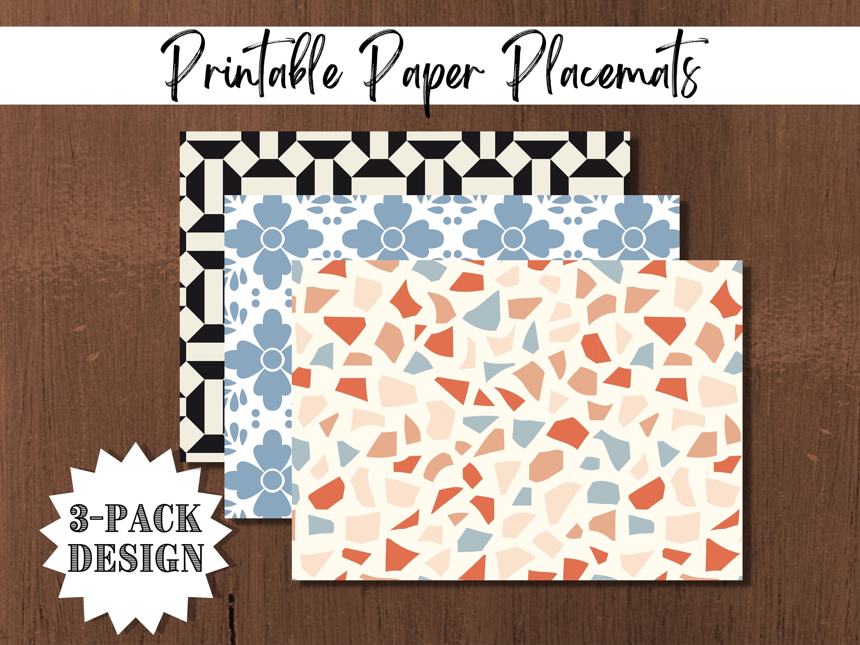 Paper Placemats Pottery Vibes Instant Download Printable - Etsy