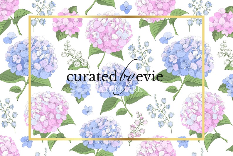 Paper Placemats | Hydrangeas | Instant Download | Printable | Digital ...