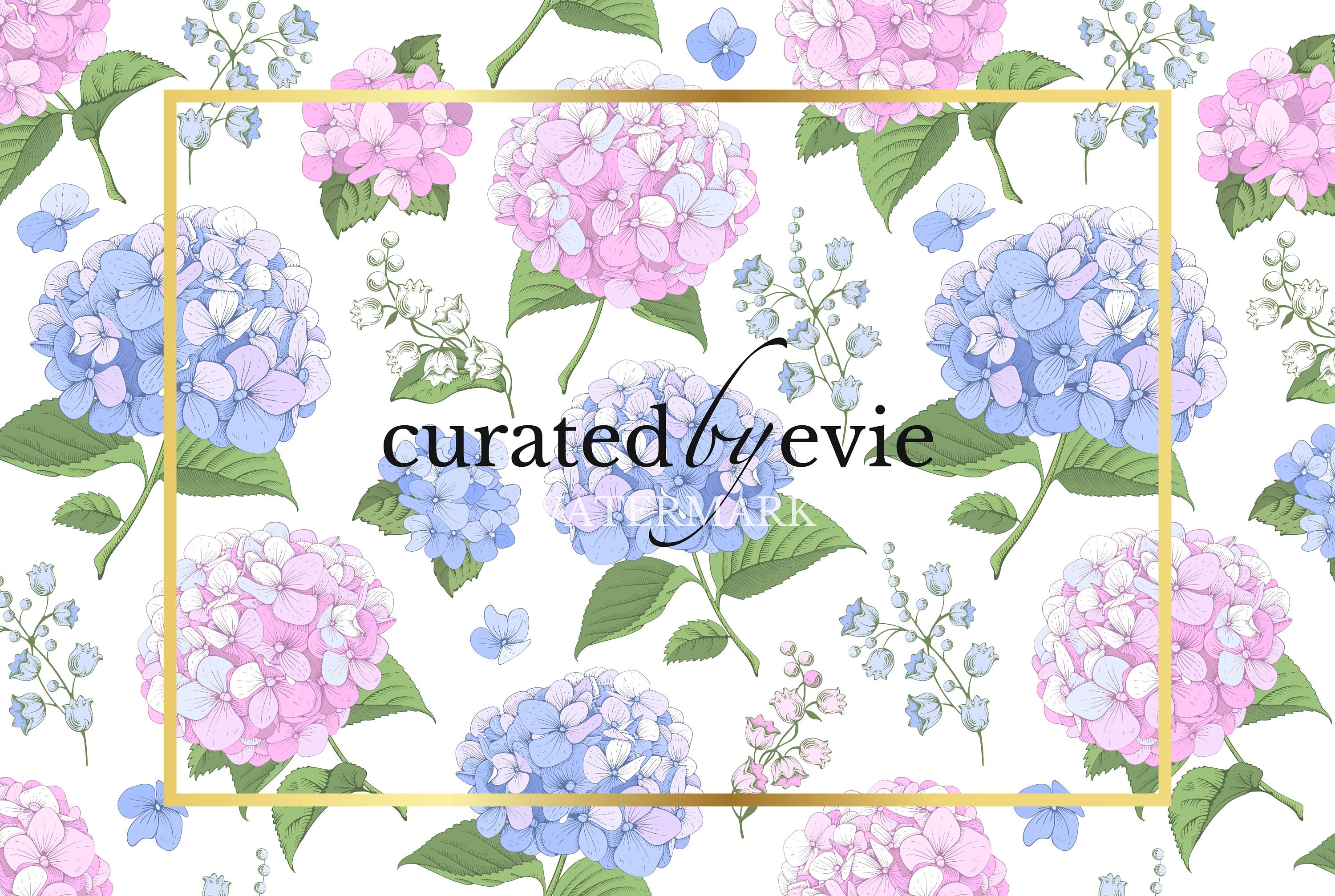 Paper Placemats | Hydrangeas | Instant Download | Printable | Digital ...