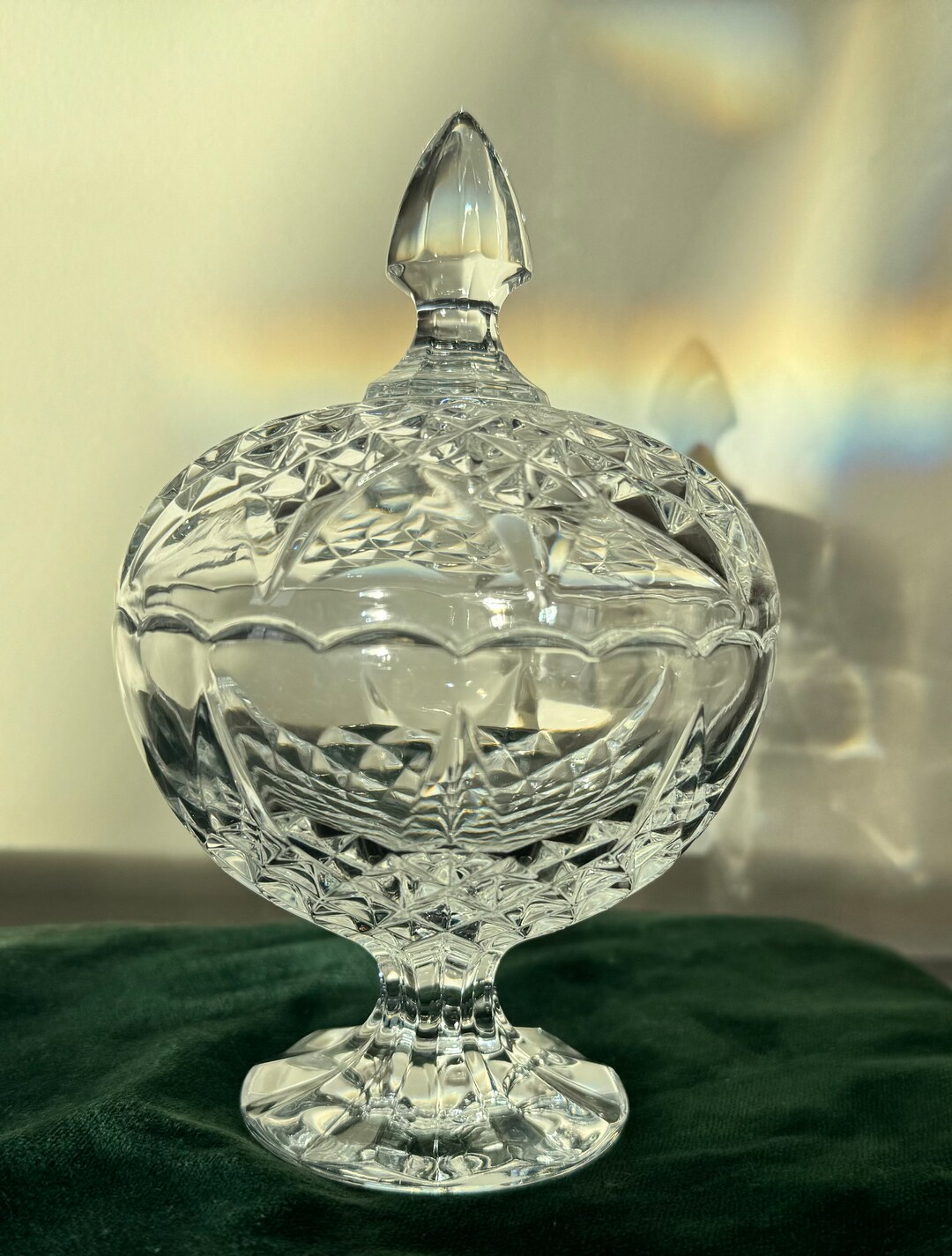 Crystal Vintage Candy Dish. 24% Lead Crystal. European Czech. Retro ...