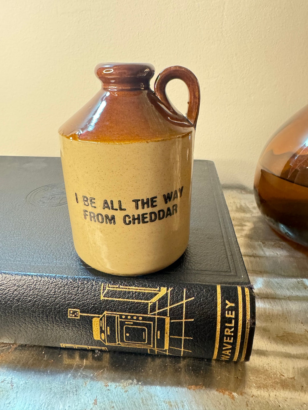 Old Farmhouse Ceramic Cider Bottle With Slogan I Be All the Way From ...