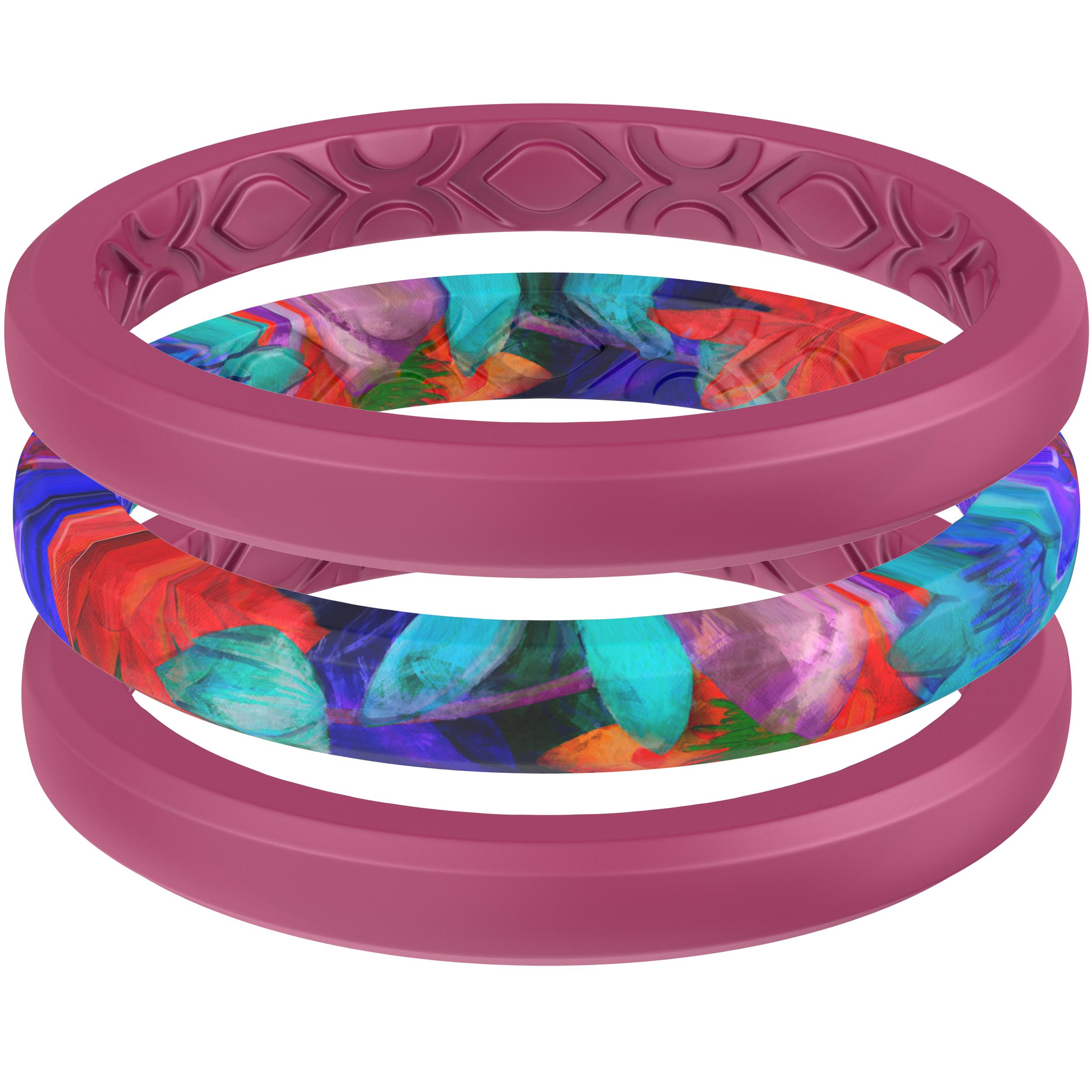 Thunderfit Stackable Silicone Ring Enhancers for Women, Breathable ...