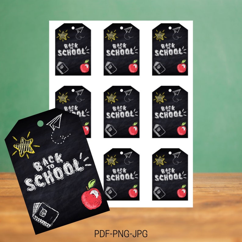 Back to School Tags-digital Download - Etsy