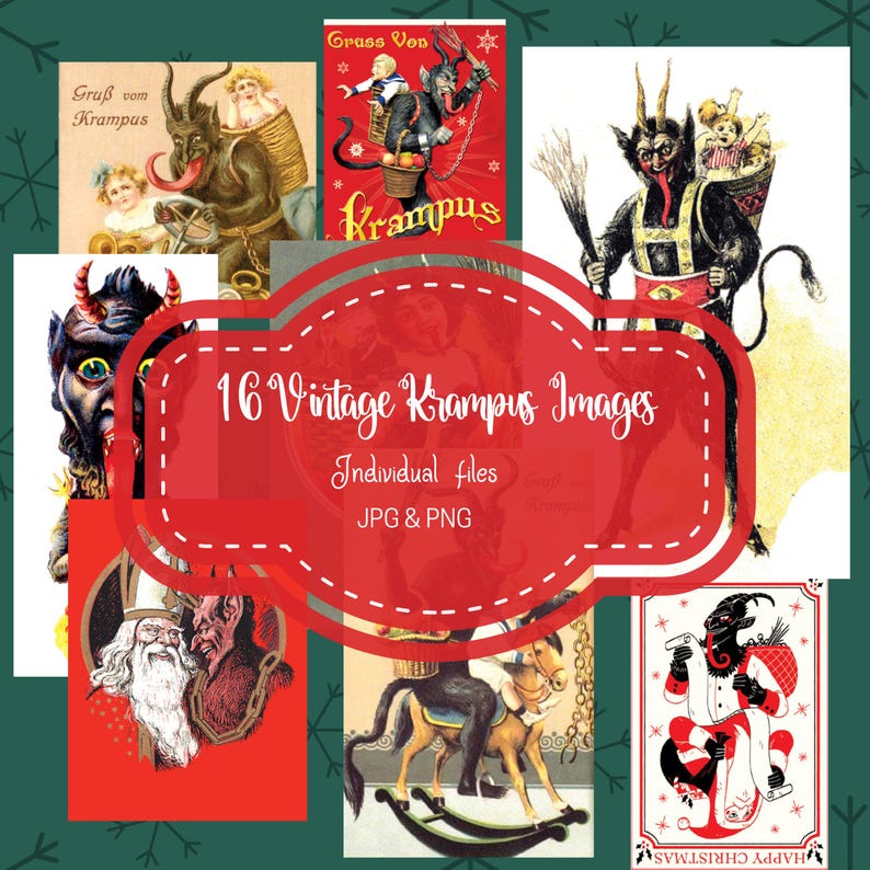 16 Individual Vintage Krampus Images - Etsy