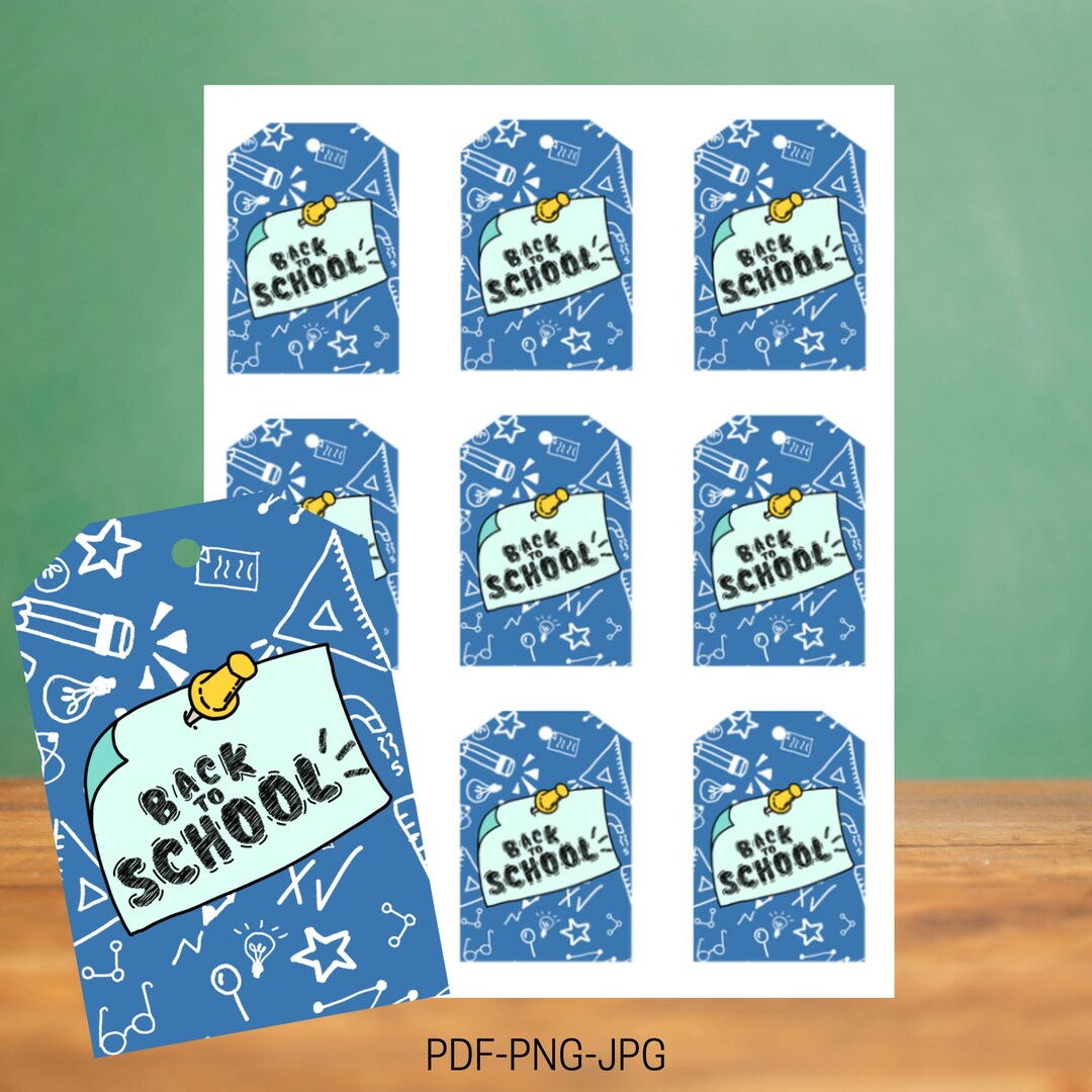 Back to School Gift Tags-digital Download - Etsy
